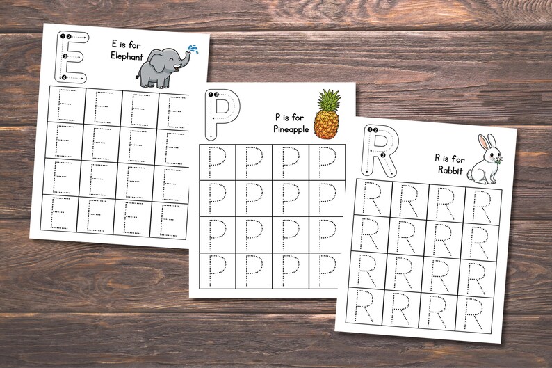 52 Uppercase Lowercase Alphabet Tracing Worksheets | Printable ...