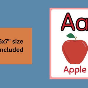 26 ABC Flash Cards, Educational Cards, A-Z Cards, Learn Abcs, Alphabet ...