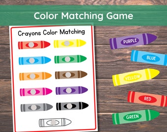 Color Matching Game, Busy Book Printable, Educational Activity ...