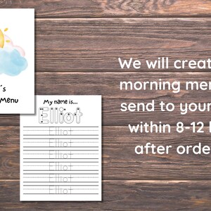 Custom Morning Menu Daily Sheets | Morning Time Elementary | Morning ...