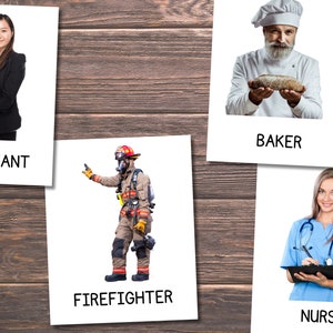 Professions (real Pictures) - 40 Montessori Cards - Flash Cards ...