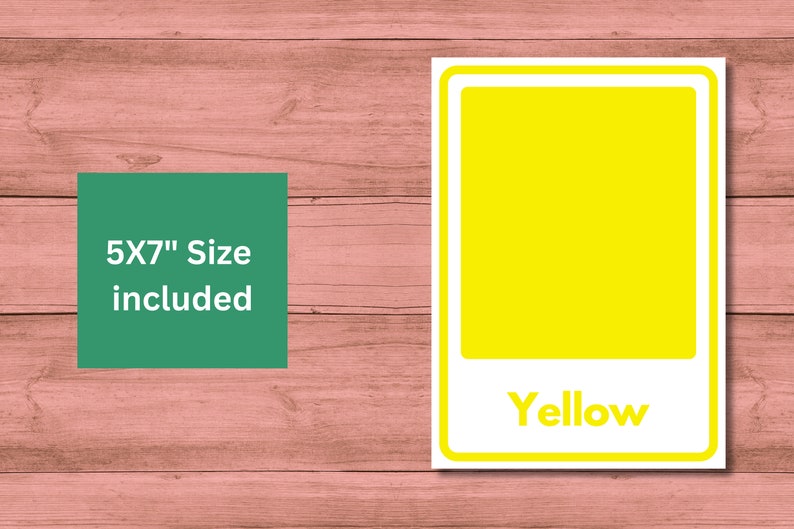 13 Color Cards Montessori Flashcards Pre-school Cards - Etsy