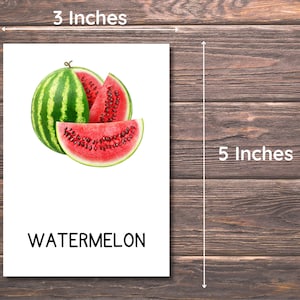 50 Fruits Cards, Fruits Flashcards, Printable Real Pictures Flashcards ...