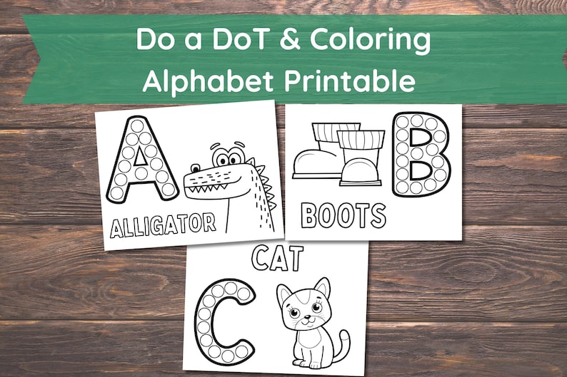 Do a Dot Alphabet Printable Worksheets, Alphabet Fun With Colored Dots ...