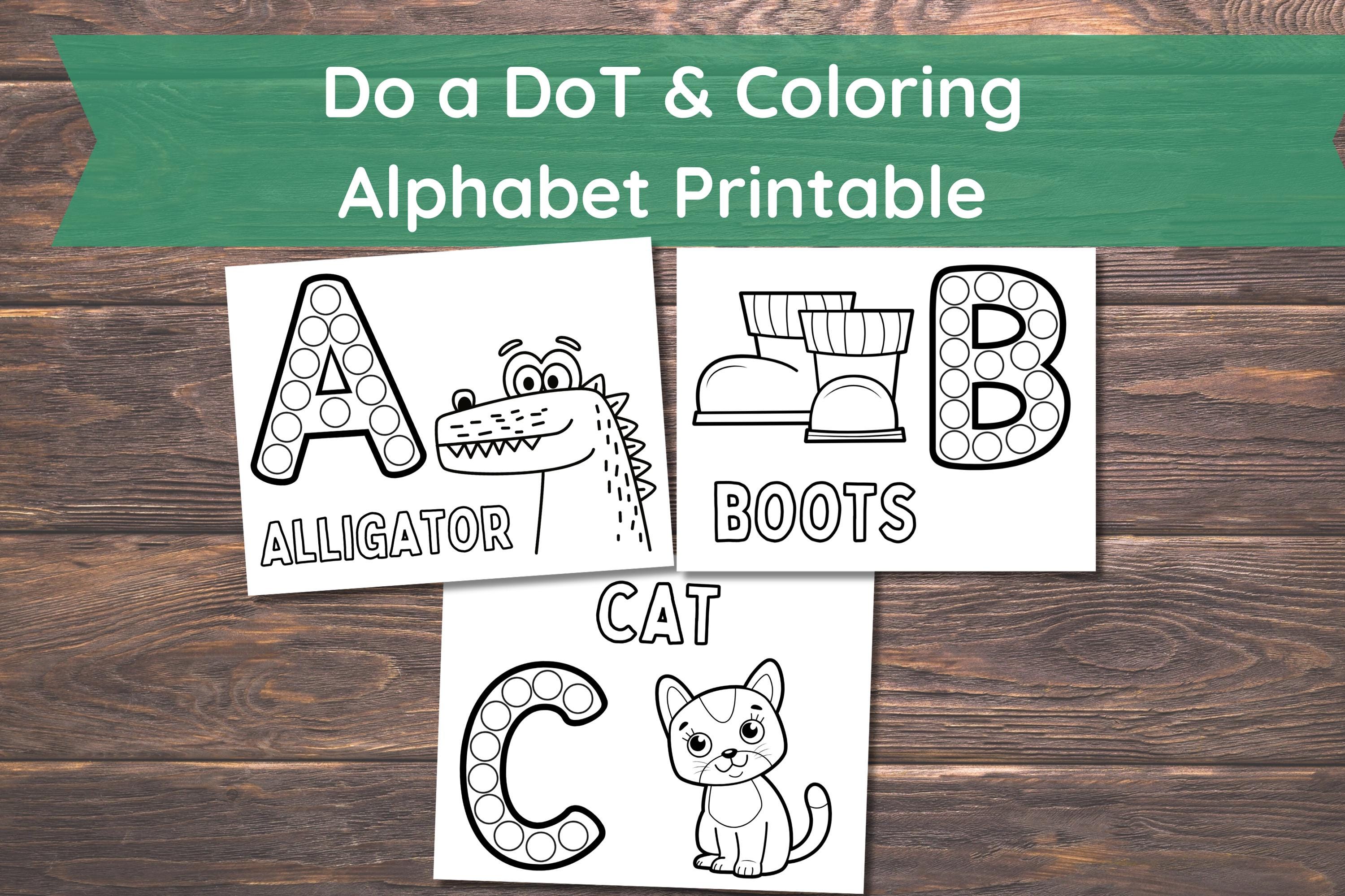 Do a Dot Alphabet Printable Worksheets, Alphabet Fun With Colored Dots ...
