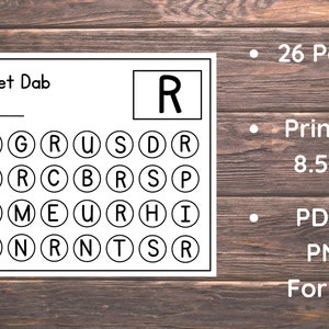 26 Printable Alphabet Uppercase Dab It Worksheets | Preschool-kdg ...