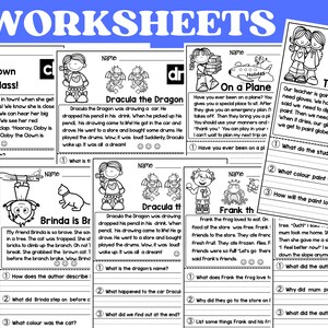 Kindergarten at Home Reading Worksheets Comprehension Passages ...