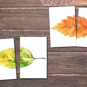 Matching Leaves, 20 Cards,fall Activity for Kids, Toddler Activity ...
