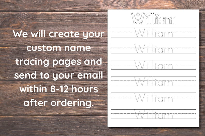 Custom Name Tracing Worksheets PDF | Personalized Name Writing Practice ...
