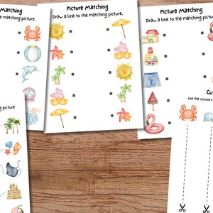 Printable Summer Preschool Activity Bundle, 35 Pages, 8.5"x11", PDF ...