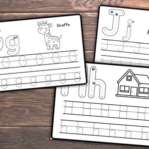 26 ABC Phonics Tracing Cards, Preschool-kindergarten Handwriting and ...