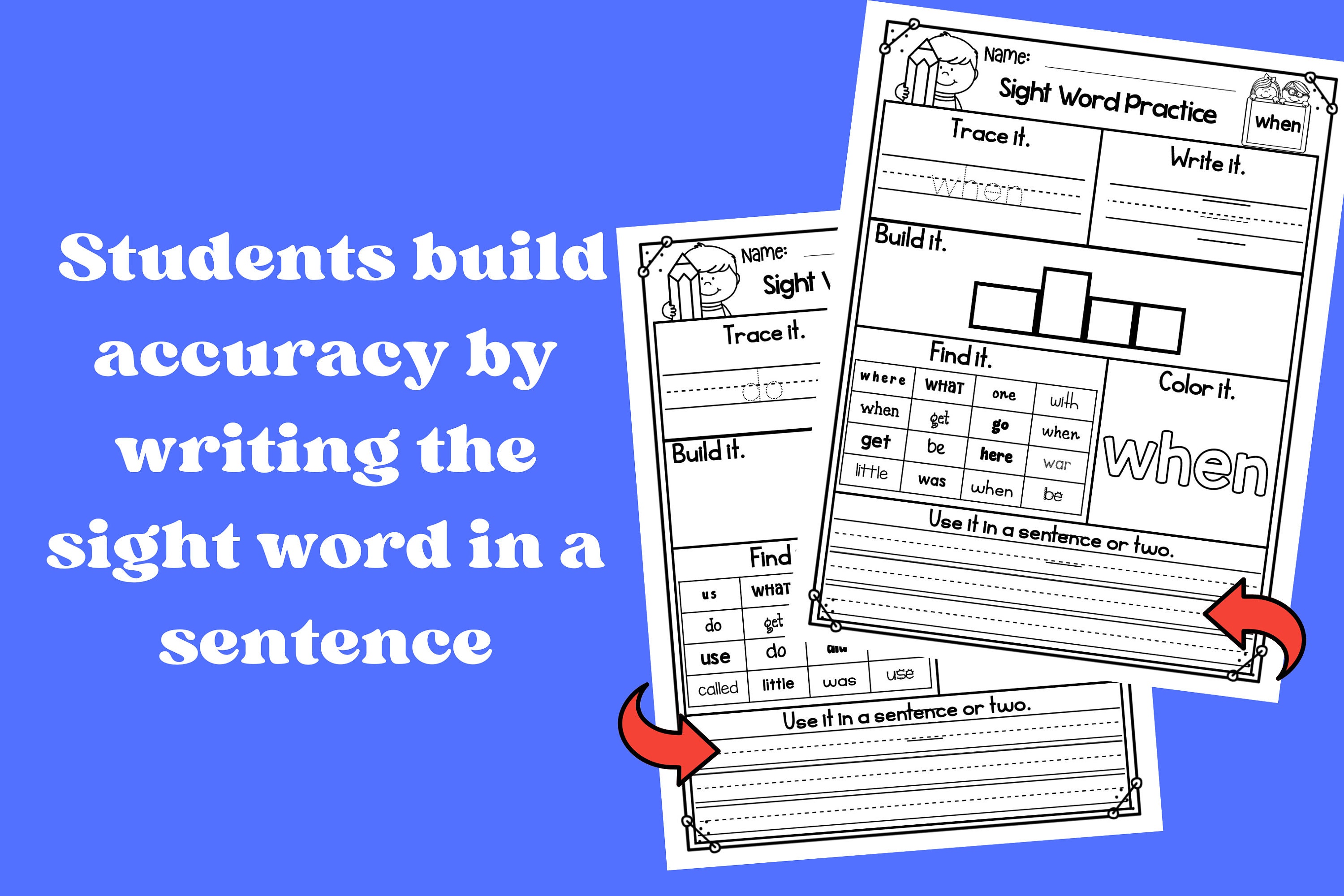 100 Printable Let's Learn Fry 1st Hundred Sight Words - Etsy