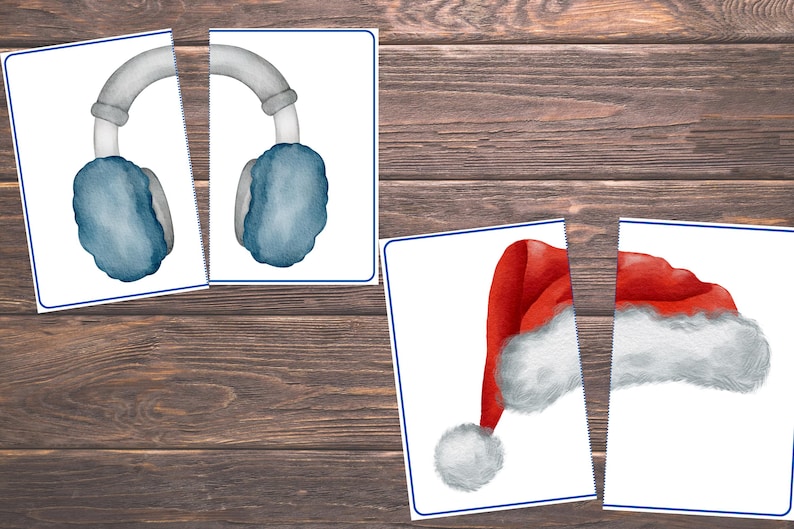 Winter Matching Toddler Activity,winter Matching, Montessori ...