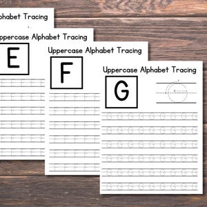 26 Printable Uppercase Alphabet Tracing Worksheets. Preschool ...