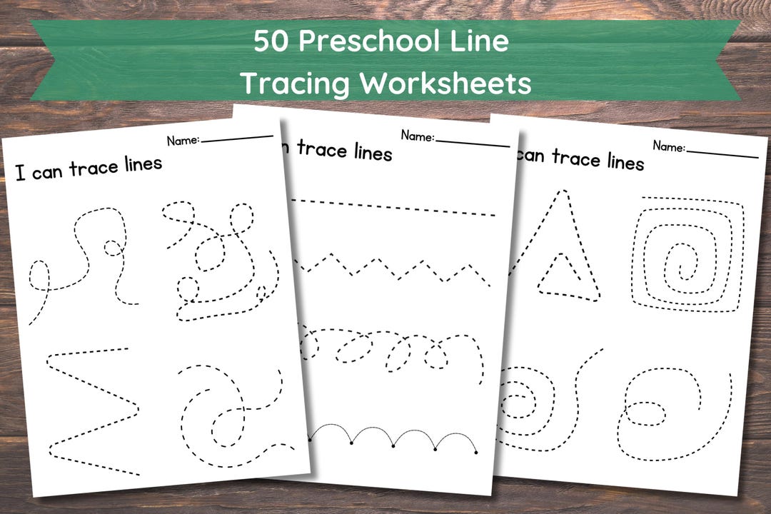 Preschool Line Tracing Worksheets, Lines Trace Pages Printable ...