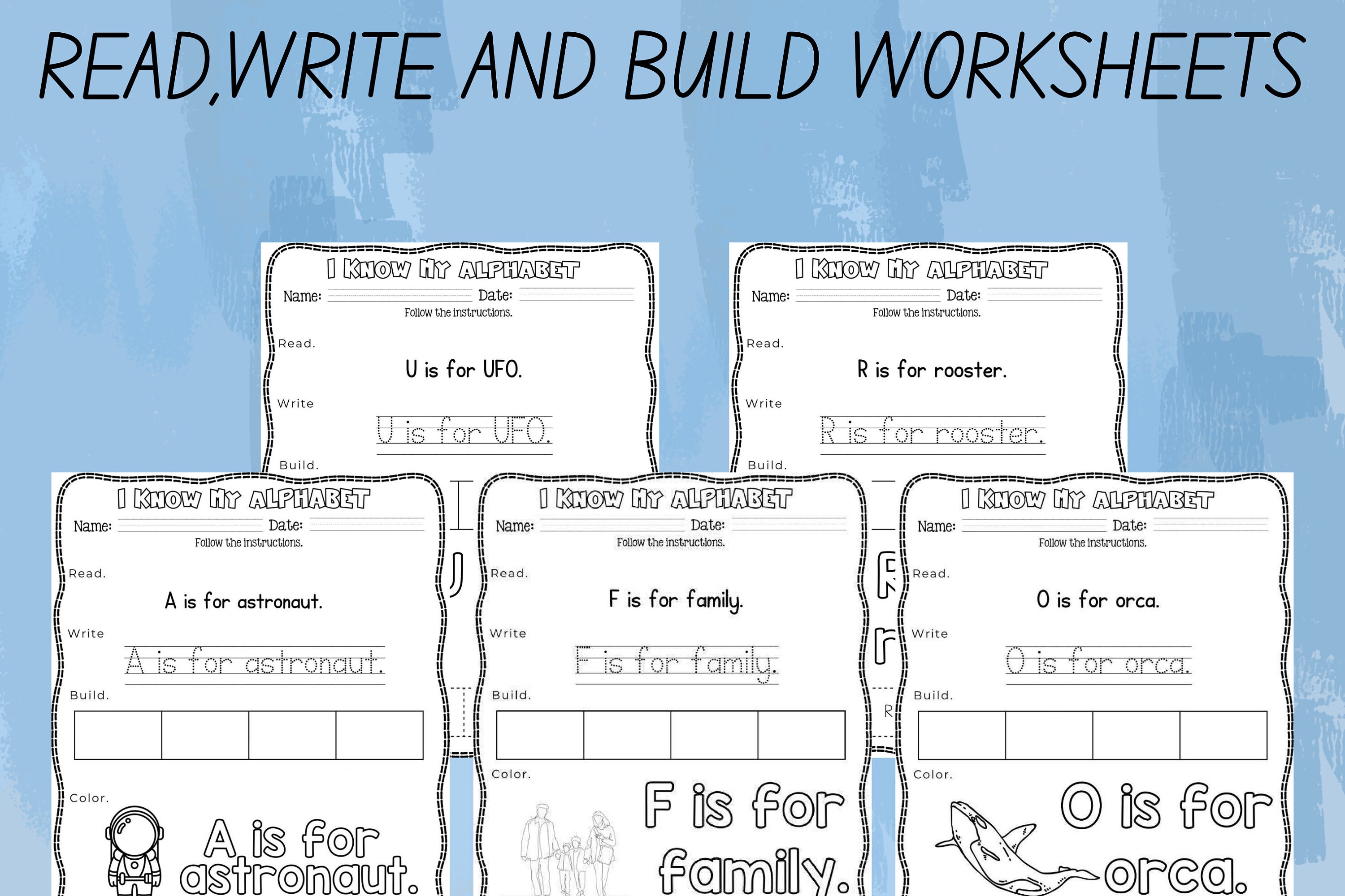 Letter of the Week Worksheets Printable Alphabet Busy Book - Etsy Australia