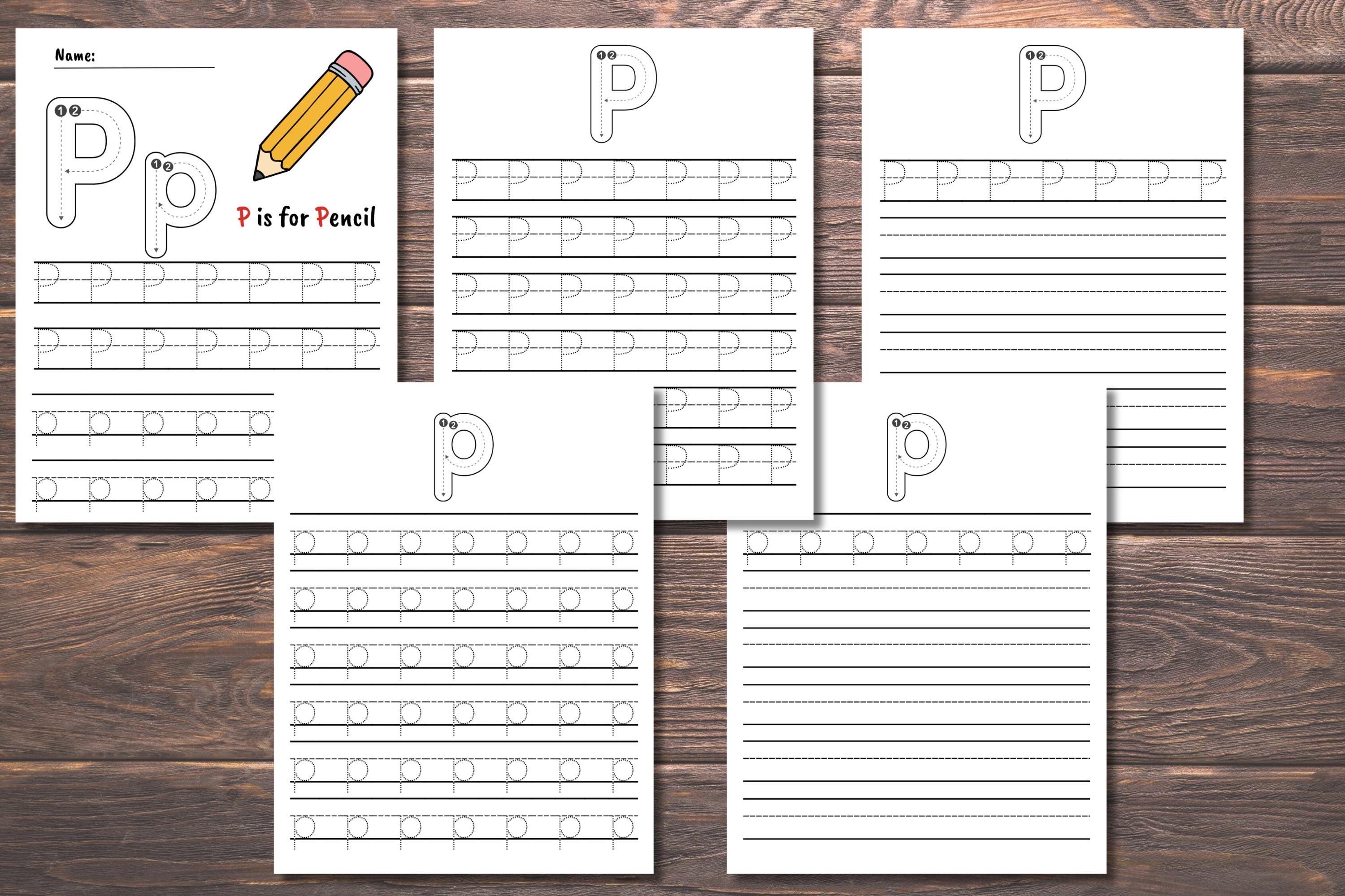 Alphabet Tracing Worksheets, Alphabet Activity Book, Letter Handwriting ...