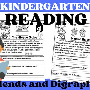 Kindergarten at Home Reading Worksheets Comprehension Passages ...