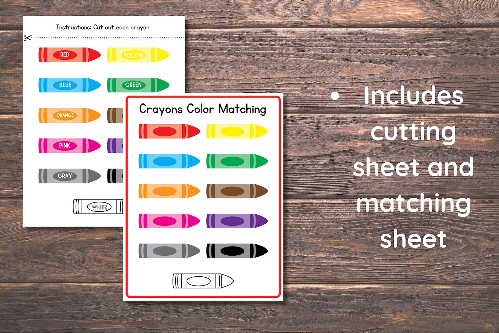 Color Matching Game, Busy Book Printable, Educational Activity ...