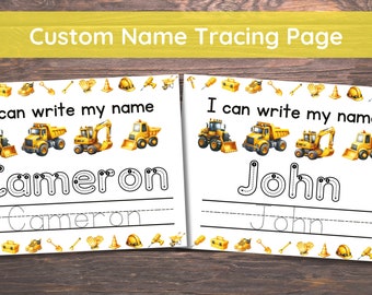 Custom Name Tracing Sheet Handwriting Practice Personalized Name Trace ...