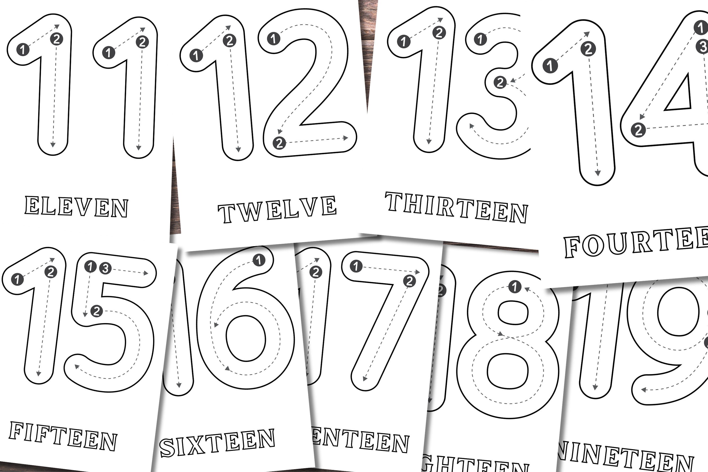 Preschool Numbers Tracing Worksheet, Handwriting Practice, Basic ...