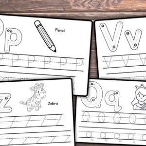 26 ABC Phonics Tracing Cards, Preschool-kindergarten Handwriting and ...