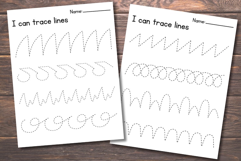 Preschool Line Tracing Worksheets, Lines Trace Pages Printable ...