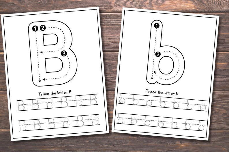 Alphabet Tracing Worksheets for Kids, Printable Letter Tracing Workbook ...