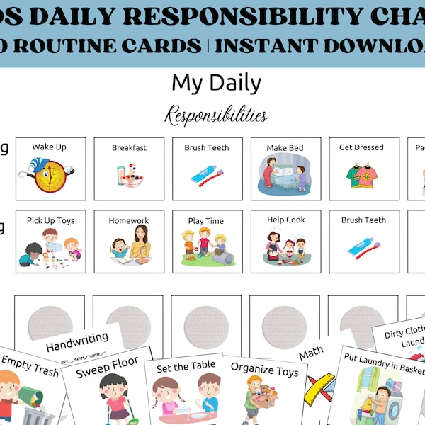 Kids Chore Chart - Etsy