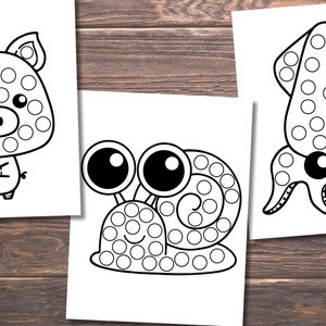 Kids Coloring Page: Dot Marker Coloring Pages | Animal Dot Marker ...