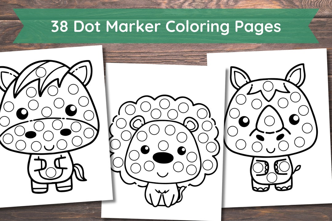 Kids Coloring Page: Dot Marker Coloring Pages | Animal Dot Marker ...