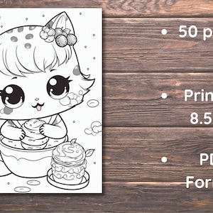 Kawaii Coloring Pages | 50 Pages | Cute Coloring Pages | for Kids and ...