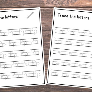 26 Printable Trace the Alphabet Worksheets Preschool-kdg - Etsy