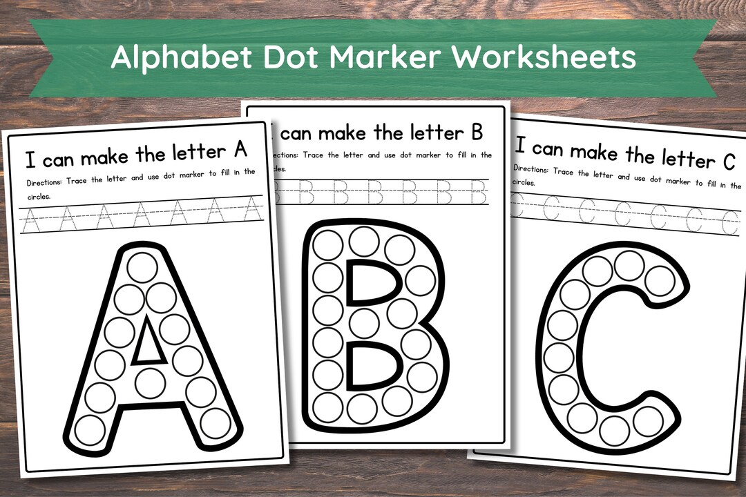 Alphabet Animal Dot Marker Worksheets, 52 Pages, Dot Marker Activities ...