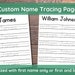 Personalized Name Tracing Uppercase Printable Worksheet - Etsy