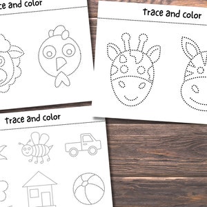 Tracing Practice, Pre-writing Worksheets, Line Tracing, Toddler ...