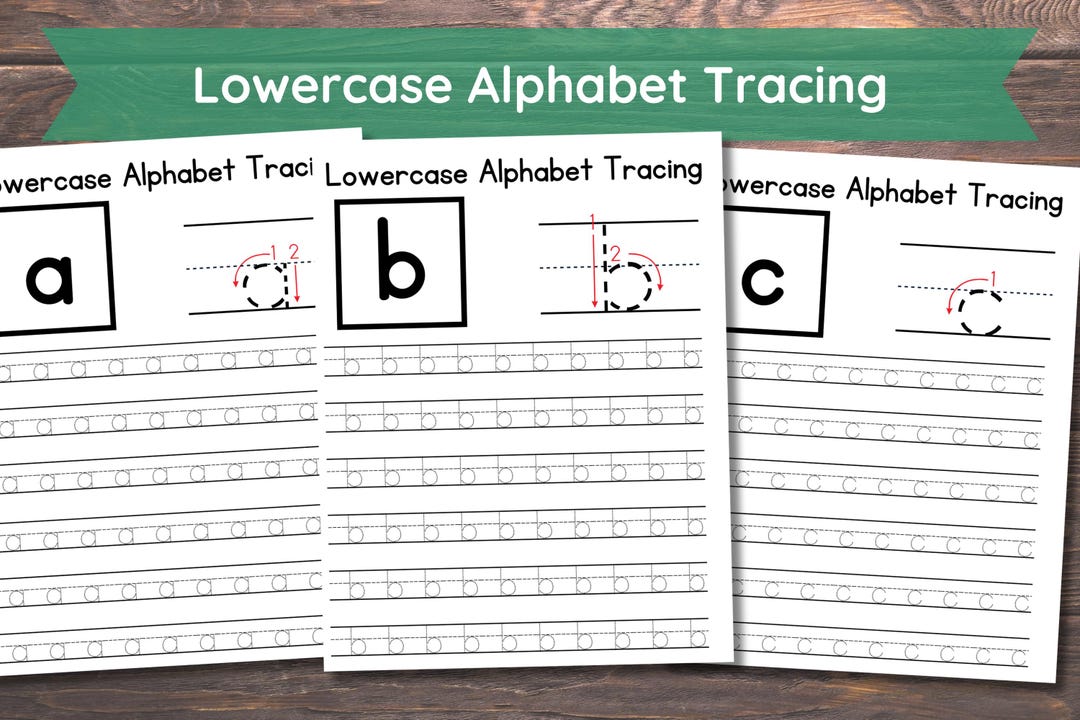 26 Printable Lowercase Alphabet Tracing Worksheets. Preschool ...