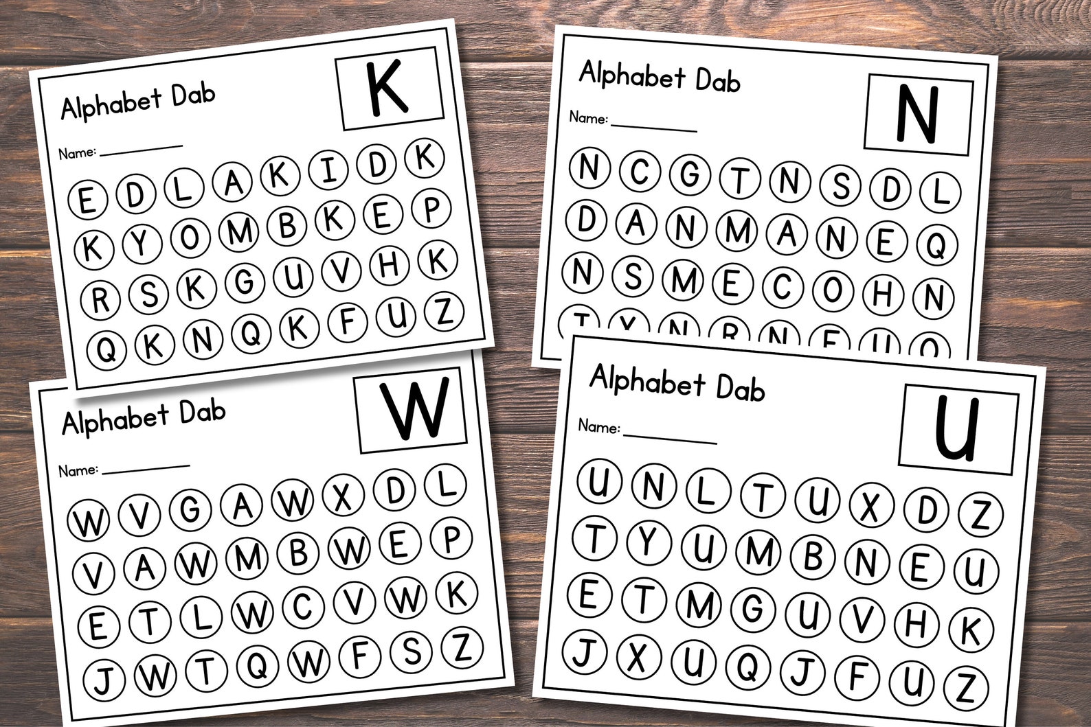 26 Printable Alphabet Uppercase Dab It Worksheets - Etsy