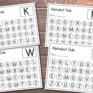 26 Printable Alphabet Uppercase Dab It Worksheets | Preschool-kdg ...