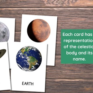 12 Solar System Cards, Planets Flashcards, Printable Real Pictures ...