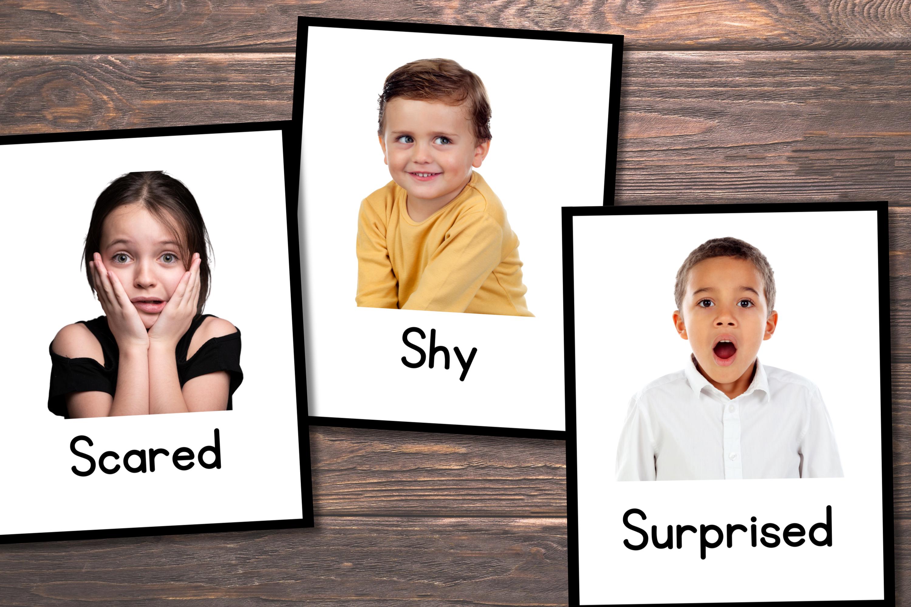 Photo Emotion 32 Flashcards Printable | Features Real Children ...