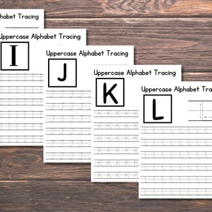 26 Printable Uppercase Alphabet Tracing Worksheets. Preschool ...