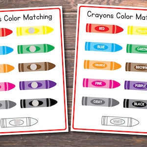Color Matching Game, Busy Book Printable, Educational Activity ...