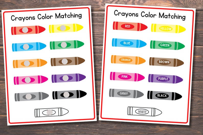 Color Matching Game Busy Book Printable Educational - Etsy