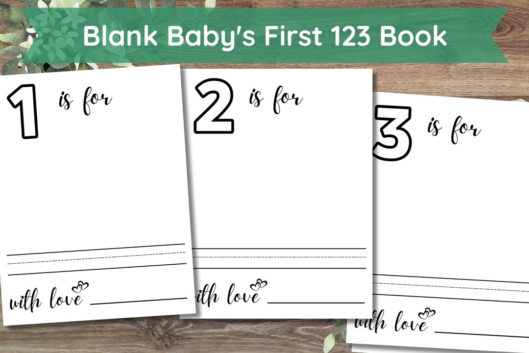 Blank 123 Book, Baby's First 123 Book, Baby's First Numer Book ...