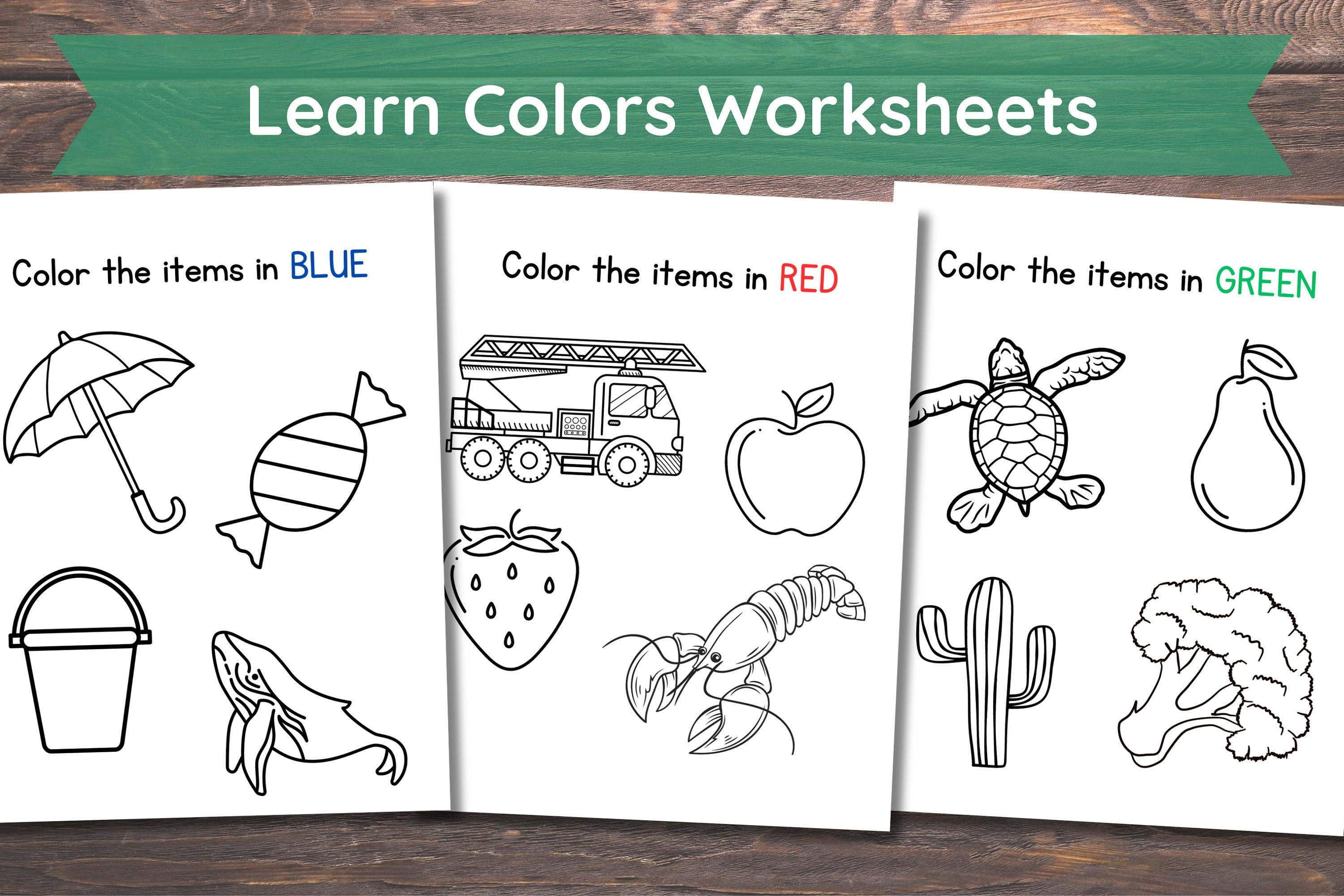 Preschool Color of the Week - Learn Colors -pre-k Curriculum Worksheets ...