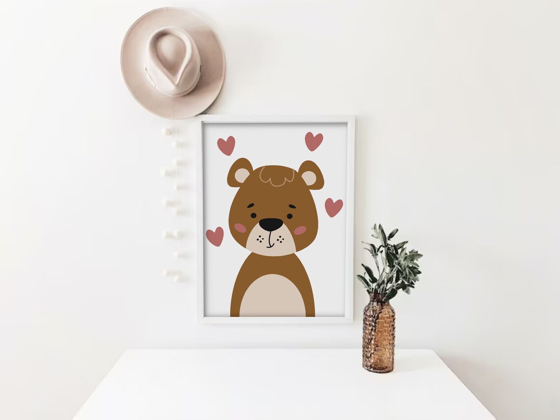 Boho Animal Nursery Prints Bohemian Wall Art Nursery Decor - Etsy