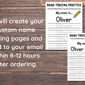 Pre-k Custom Name Tracing Worksheet, Personalized Name Tracing PDF ...