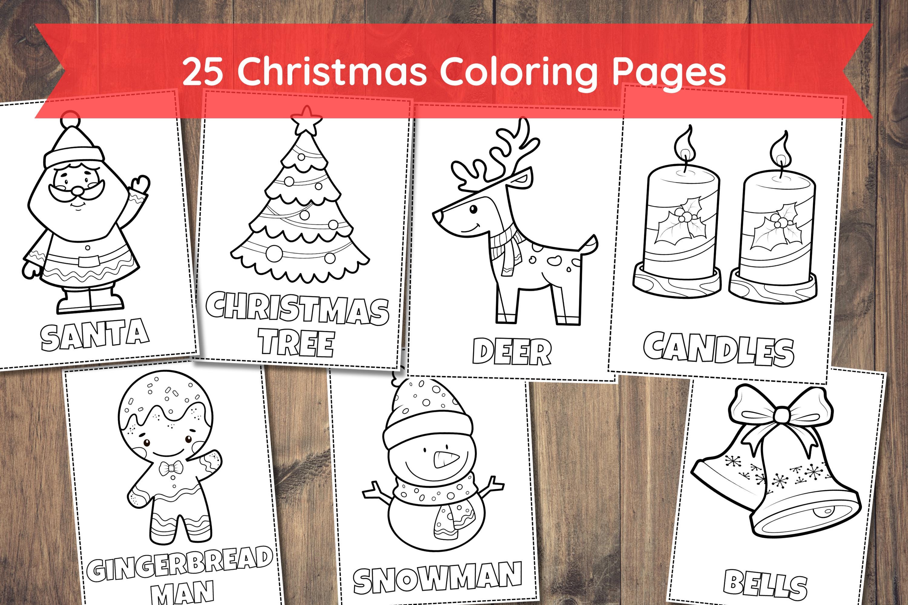 Christmas Coloring Pages for Kids Toddlers Preschoolers Toddlers ...