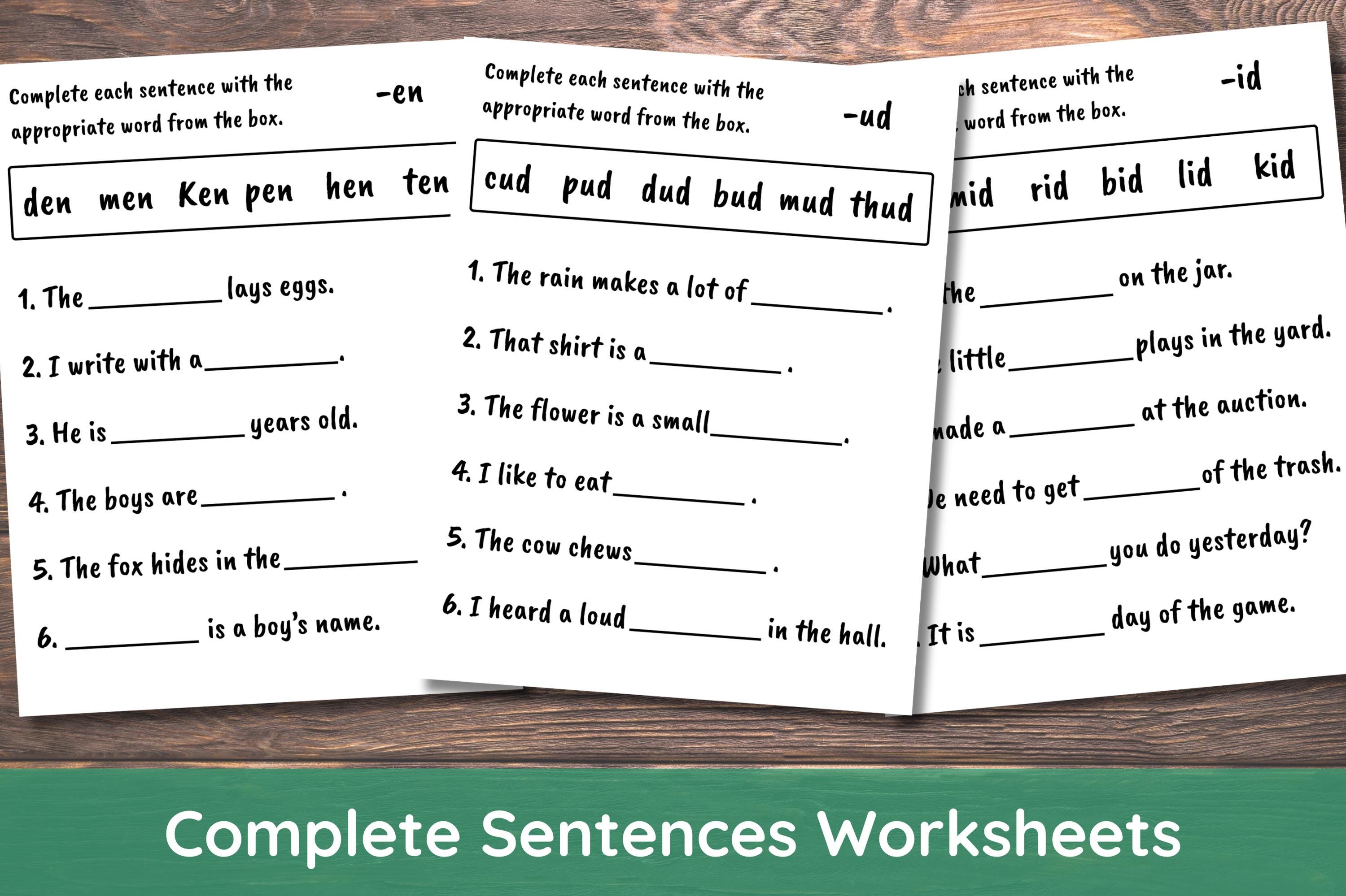 CVC Words Worksheets, CVC Word Families Phonics Worksheets ...